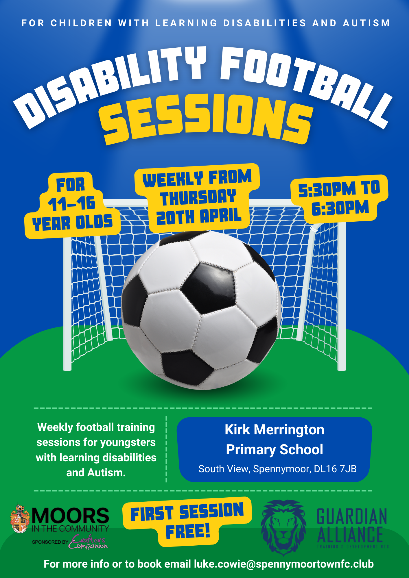 Club To Hold Disability Football Sessions - Spennymoor Town FC